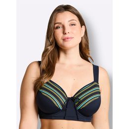 sheego Gro&szlig;e Gr&ouml;&szlig;en Bikini-Oberteil mit Streifen, tiefblau-ozean, Gr&ouml;&szlig;e 50C - Damen
