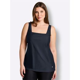 sheego Gro&szlig;e Gr&ouml;&szlig;en Tankini-Oberteil mit Karree-Ausschnitt, tiefblau, Gr&ouml;&szlig;e 56F - Damen