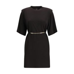 Pinko Schwarzes Acetat Freizeitkleid
