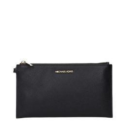 Michael Kors Schwarze Leder Clutch Tasche
