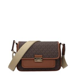 Michael Kors Braune Stoff Umh&auml;ngetasche