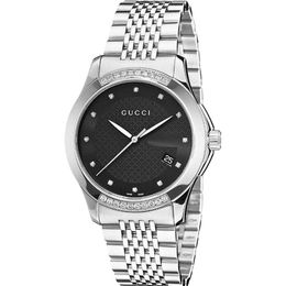 Gucci YA126408 G-Timeless Schwarzes Zifferblatt Unisex-Uhr