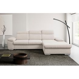 Ecksofa WERK2 "Palma modernes Schlafsofa mit Bettkasten, L-Form, B/T 282/185 cm", natur, B:282cm H:88cm T:185cm, Sofas, Ecksofa