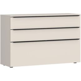 Kommode Tom Tailor HOME, light taupe, B:110cm H:74cm T:42cm, Holzwerkstoff, Melamin, Spanplatte, Sideboards, Kommode, Lowboard, Breite 110 cm,1 Klappe,2 Schubladen, viel Stauraum