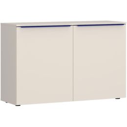 Kommode Tom Tailor HOME, light taupe, B:110cm H:74cm T:42cm, Holzwerkstoff, Melamin, Spanplatte, Sideboards, Kommode, Sideboard mit 2 T&uuml;ren, Softclose,viel Stauraum mit Farbkick