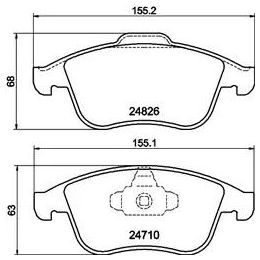 DON Bremsbelagsatz, Scheibenbremse pcp1334 f&uuml;r RENAULT SAMSUNG