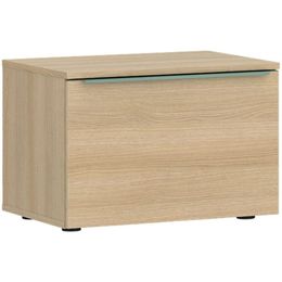 Nachtkommode Tom Tailor HOME "COLOR PUZZLE 1 Schublade mit farbigem Griff", light oak, B:55cm H:38cm T:42cm, Holzwerkstoff, Melamin, Spanplatte, Sideboards, Nachtkommode mit einer gro&szlig;en Schublade