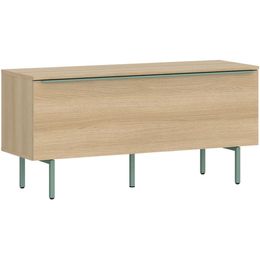 Lowboard Tom Tailor HOME, light oak, B:110cm H:59cm T:42cm, Holzwerkstoff, Melamin, Spanplatte, Sideboards, Lowboard, Lowboard mit Breite 110 cm, viel Stauraum mit besonderem Farbkick