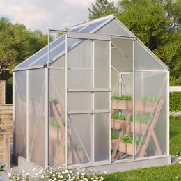 Gew&auml;chshaus Vitavia "Luna 2500", silber (silberfarben), B:195cm H:197cm T:131cm, Gew&auml;chsh&auml;user