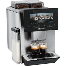 Siemens Kaffeevollautomat "TQ927E03", edelstahl, B:31,5cm H:39,2cm T:47cm, Kaffeevollautomaten, farbiges 6.8'' TFT-Display, individuelle Aromaeinstellung, Edelstahl, Kaffeevollautomat