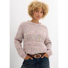 bonprix Oversize-Pullover aus Noppengarn, rosa, Gr.48/50 (XL), Strickpullover mit &uuml;berschnittener Schulter und Rundhalsausschnitt. Weite Passform.