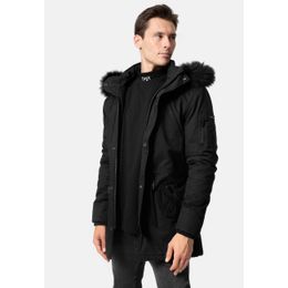 Parka Trueprodigy "Julius mit abnehmbarer Kapuze", Herren, Gr. L, schwarz, Obermaterial: 100% Baumwolle CO., slim fit, Jacken Parka