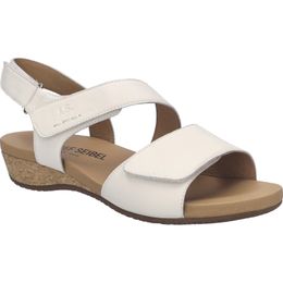 Sandale Josef Seibel "Fleur 01, weiss", Damen, Gr. 37, wei&szlig;, Obermaterial: 100% Rindsleder Leather cow., Schuhe Sandale