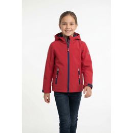 Softshelljacke Trollkids "KIDS TROLLFJORD JACKET", Kinder, Gr. 104, bright rot, mystic blau, Obermaterial: 94% Polyester, 6% Elasthan, normal, Jacken Softshelljacke