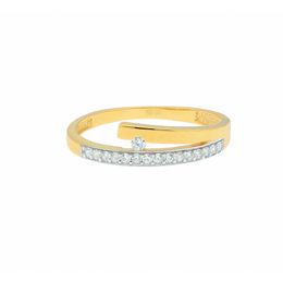 Adelia&acute;s Fingerring ADELIA&acute;S "Damenring 333 Gold ( 8K ) mit Zirkonia &ndash; Goldring" Gr. 50, silber, Fingerringe, Herren, 50, Gold, Fingerring, Goldring