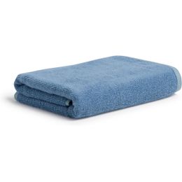M&ouml;ve Handtuch M&Ouml;VE "Soft Silence Uni mit Pr&auml;geetikett", blau (smoke), B:50cm L:100cm, Frottier, Walkfrottier, Handt&uuml;cher