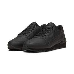 Sneaker Puma "ST Runner v4 Sneakers Erwachsene", Damen, Gr. 36, schwarz shadow gray, Obermaterial: Kuhleder, Synthetik, Leder. Futter: Textil. Innensohle: Textil. Laufsohle: Gummi, Schuhe Sneaker