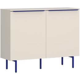 Kommode Tom Tailor HOME, light taupe, B:110cm H:89cm T:42cm, Holzwerkstoff, Melamin, Spanplatte, Sideboards, Kommode, Sideboard mit 2 T&uuml;ren, Softclose,viel Stauraum mit Farbkick