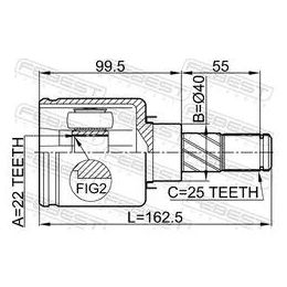 FEBEST Gelenksatz, Antriebswelle 0211b10atrh Vorderachse rechts f&uuml;r SAMSUNG NISSAN