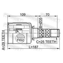 FEBEST Gelenksatz, Antriebswelle 0811b9 Vorderachse f&uuml;r SUBARU