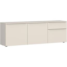 Sideboard Tom Tailor HOME, light taupe, B:165cm H:56cm T:42cm, Holzwerkstoff, Melamin, Spanplatte, Sideboards, Sideboard, Lowboard, Breite 165 cm,3 T&uuml;ren,1 Schublade, viel Stauraum