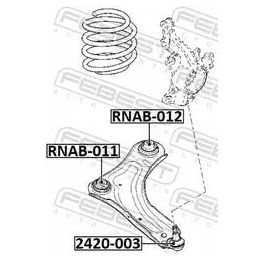 FEBEST Lagerung, Lenker rnab011 Vorderachse f&uuml;r RENAULT SAMSUNG