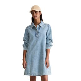 Marc O'Polo Jeanskleid MARC O'POLO DENIM "aus Rigid Denim", Damen, Gr. S, Normalgr&ouml;&szlig;en, light blau, Obermaterial: 100% Baumwolle, unifarben, weit kurz, Manschette, Kleider
