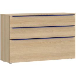 Kommode Tom Tailor HOME, light oak, B:110cm H:74cm T:42cm, Holzwerkstoff, Melamin, Spanplatte, Sideboards, Kommode, Lowboard, Breite 110 cm,1 Klappe,2 Schubladen, viel Stauraum