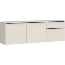 Sideboard Tom Tailor HOME, light taupe, B:165cm H:56cm T:42cm, Holzwerkstoff, Melamin, Spanplatte, Sideboards, Sideboard, Lowboard, Breite 165 cm,3 T&uuml;ren,1 Schublade, viel Stauraum