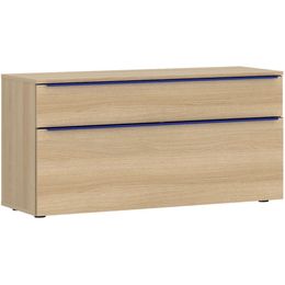 Lowboard Tom Tailor HOME "COLOR PUZZLE 3 &ndash; 1 Klappe 1 Schublade mit farbigem Griff und F&uuml;&szlig;en", light oak, B:110cm H:56cm T:42cm, Holzwerkstoff, Melamin, Spanplatte, Sideboards, Lowboard, Kommode, Breite 110 cm,mit Klappe und Schublade, viel Stauraum