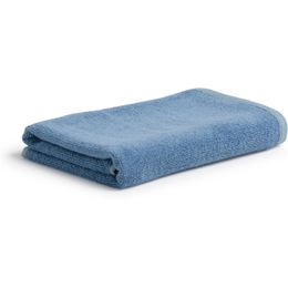 M&ouml;ve Handtuch M&Ouml;VE "Soft Silence Uni mit Pr&auml;geetikett", blau (smoke), B:50cm L:70cm, Frottier, Walkfrottier, Handt&uuml;cher