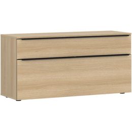 Lowboard Tom Tailor HOME "COLOR PUZZLE 3 &ndash; 1 Klappe 1 Schublade mit farbigem Griff und F&uuml;&szlig;en", light oak, B:110cm H:56cm T:42cm, Holzwerkstoff, Melamin, Spanplatte, Sideboards, Lowboard