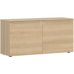 Kommode Tom Tailor HOME, light oak, B:110cm H:56cm T:42cm, Holzwerkstoff, Melamin, Spanplatte, Sideboards, Kommode, Lowboard mit Breite 110 cm, viel Stauraum mit besonderem Farbkick