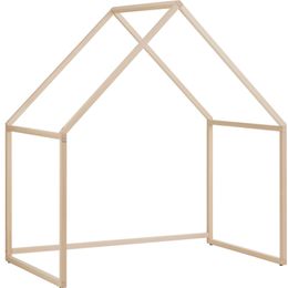 Hausbett Paidi "Little House aus Buche Massivholz, pflegeleicht, langlebig", buche natur, B:97cm H:170cm L:158cm, Betten, Vielseitig nutzbar - Spielhaus, Leseecke, Kaufladen