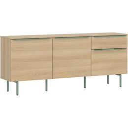 Sideboard Tom Tailor HOME, light oak, B:165cm H:56cm T:42cm, Holzwerkstoff, Melamin, Spanplatte, Sideboards, Sideboard, Lowboard, Breite 165 cm,3 T&uuml;ren,1 Schublade, viel Stauraum