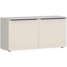 Kommode Tom Tailor HOME, light taupe, B:110cm H:56cm T:42cm, Holzwerkstoff, Melamin, Spanplatte, Sideboards, Kommode, Sideboard mit 2 T&uuml;ren, Softclose,viel Stauraum mit Farbkick