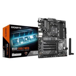 Gigabyte Mainboard "B550 EAGLE WIFI6 Mainboard &ndash; AMD Ryzen 5000 G-Serie CPUs, 10+3+1 Phase", schwarz, B:27,2cm H:8,2cm T:34,2cm, Mainboards