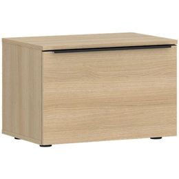 Nachtkommode Tom Tailor HOME "COLOR PUZZLE 1 Schublade mit farbigem Griff", light oak, B:55cm H:38cm T:42cm, Holzwerkstoff, Melamin, Spanplatte, Sideboards, Nachtkommode mit einer gro&szlig;en Schublade