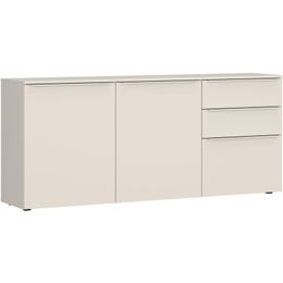 Kommode Tom Tailor HOME, light taupe, B:165cm H:74cm T:42cm, Holzwerkstoff, Melamin, Spanplatte, Sideboards, Kommode, Lowboard, Breite 165 cm,3 T&uuml;ren,2 Schubladen, viel Stauraum