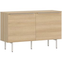 Kommode Tom Tailor HOME, light oak, B:110cm H:72cm T:42cm, Holzwerkstoff, Melamin, Spanplatte, Sideboards, Kommode, Sideboard mit 2 T&uuml;ren, Softclose,viel Stauraum mit Farbkick
