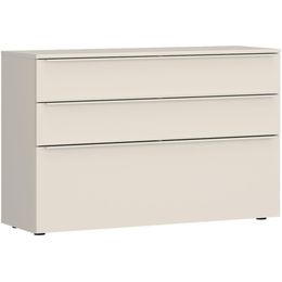 Kommode Tom Tailor HOME, light taupe, B:110cm H:74cm T:42cm, Holzwerkstoff, Melamin, Spanplatte, Sideboards, Kommode, Lowboard, Breite 110 cm,1 Klappe,2 Schubladen, viel Stauraum