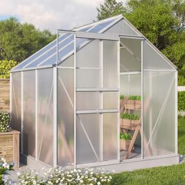Gew&auml;chshaus Vitavia "Luna 3800", silber (silberfarben), B:195cm H:197cm T:195cm, Gew&auml;chsh&auml;user