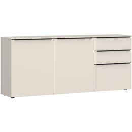 Kommode Tom Tailor HOME, light taupe, B:165cm H:74cm T:42cm, Holzwerkstoff, Melamin, Spanplatte, Sideboards, Kommode, Lowboard, Breite 165 cm,3 T&uuml;ren,2 Schubladen, viel Stauraum