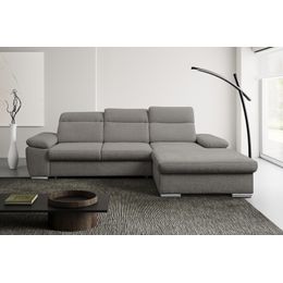Ecksofa WERK2 "Palma modernes Schlafsofa mit Bettkasten, L-Form, B/T 282/185 cm", anthrazit, B:282cm H:88cm T:185cm, Sofas, Ecksofa