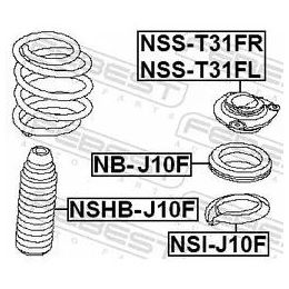 FEBEST Federbeinst&uuml;tzlager nsst31fr Vorderachse rechts f&uuml;r NISSAN