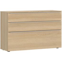 Kommode Tom Tailor HOME, light oak, B:110cm H:74cm T:42cm, Holzwerkstoff, Melamin, Spanplatte, Sideboards, Kommode, Lowboard, Breite 110 cm,1 Klappe,2 Schubladen, viel Stauraum