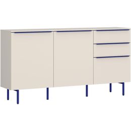 Kommode Tom Tailor HOME, light taupe, B:165cm H:74cm T:42cm, Holzwerkstoff, Melamin, Spanplatte, Sideboards, Kommode, Lowboard, Breite 165 cm,3 T&uuml;ren,2 Schubladen, viel Stauraum