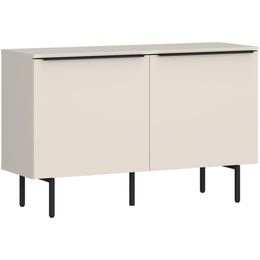 Kommode Tom Tailor HOME, light taupe, B:110cm H:72cm T:42cm, Holzwerkstoff, Melamin, Spanplatte, Sideboards, Kommode, Sideboard mit 2 T&uuml;ren, Softclose,viel Stauraum mit Farbkick