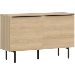 Kommode Tom Tailor HOME, light oak, B:110cm H:72cm T:42cm, Holzwerkstoff, Melamin, Spanplatte, Sideboards, Kommode, Sideboard mit 2 T&uuml;ren, Softclose,viel Stauraum mit Farbkick