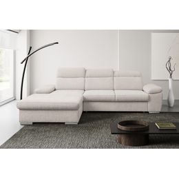 Ecksofa WERK2 "Palma modernes Schlafsofa mit Bettkasten, L-Form, B/T 282/185 cm", natur, B:282cm H:88cm T:185cm, Sofas, Ecksofa